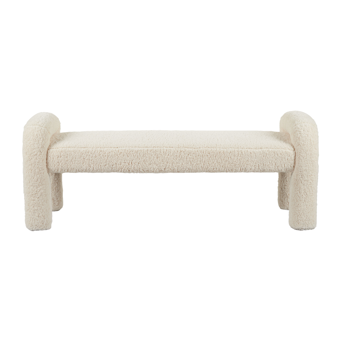 Sabri Fluffy Bench Seat Ottoman - Nougat – Comeo Home